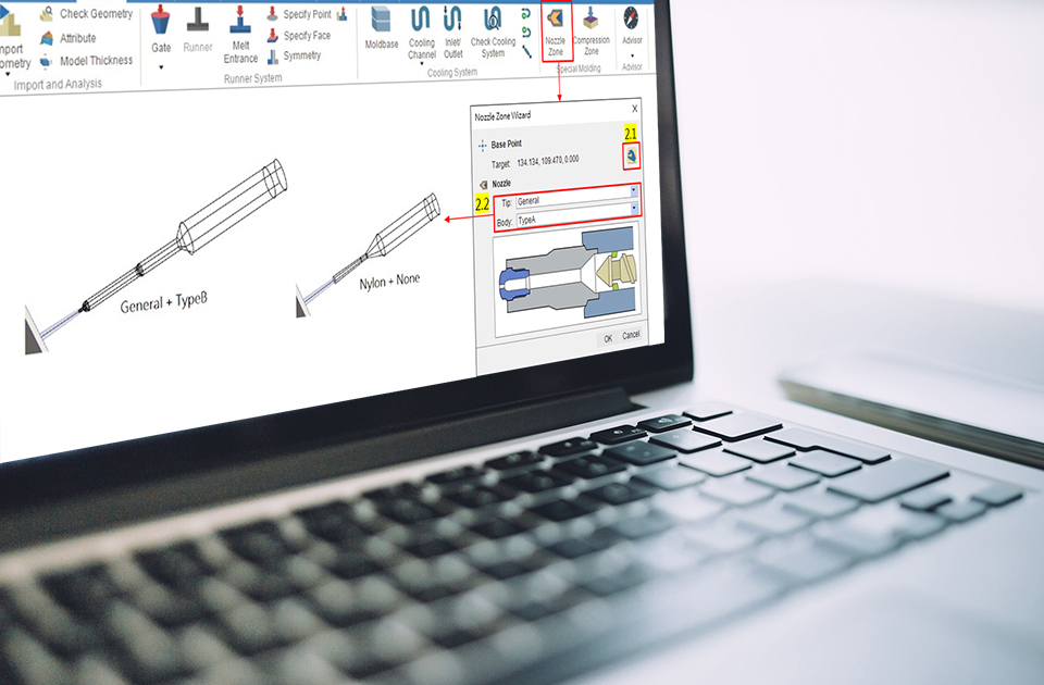 如何用Moldex3D Studio快速噴嘴建模 執行3D料管壓縮模擬 | Blog | Moldex3D :: 塑膠射出成型CAE模流軟體 ...