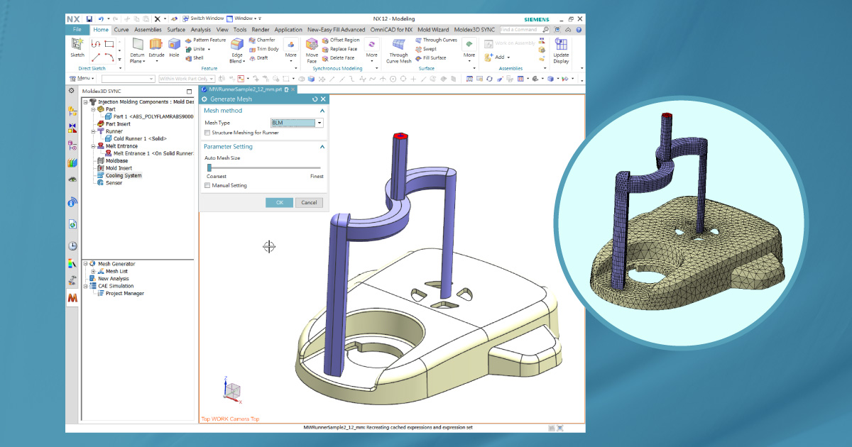 針對NX Mold Wizard建構的流道 進行結構化網格生成 | Blog | Moldex3D :: 塑膠射出成型CAE模流軟體領導品牌 | Molding Innovation
