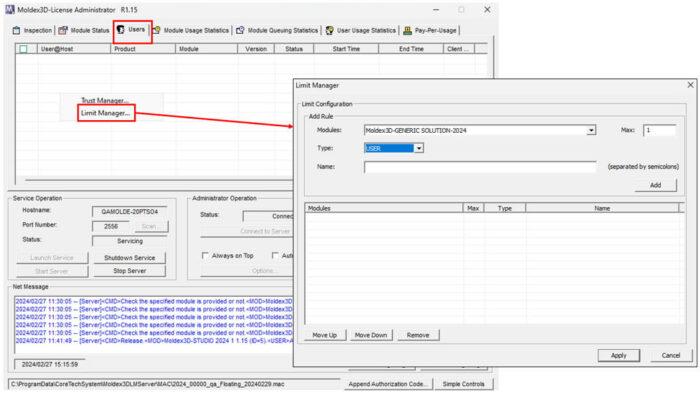 授權伺服器連線管理 | Blog | Moldex3D :: 塑膠射出成型CAE模流軟體領導品牌 | Molding Innovation